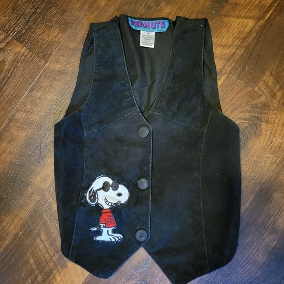 Peanuts | Jackets & Coats | Vintage Peanuts Snoopy Suede Vest | Poshmark